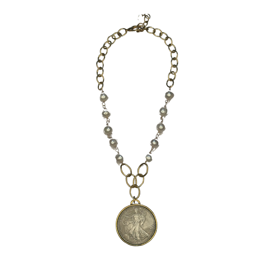Lady Liberty Coin Necklace - The Pep Line