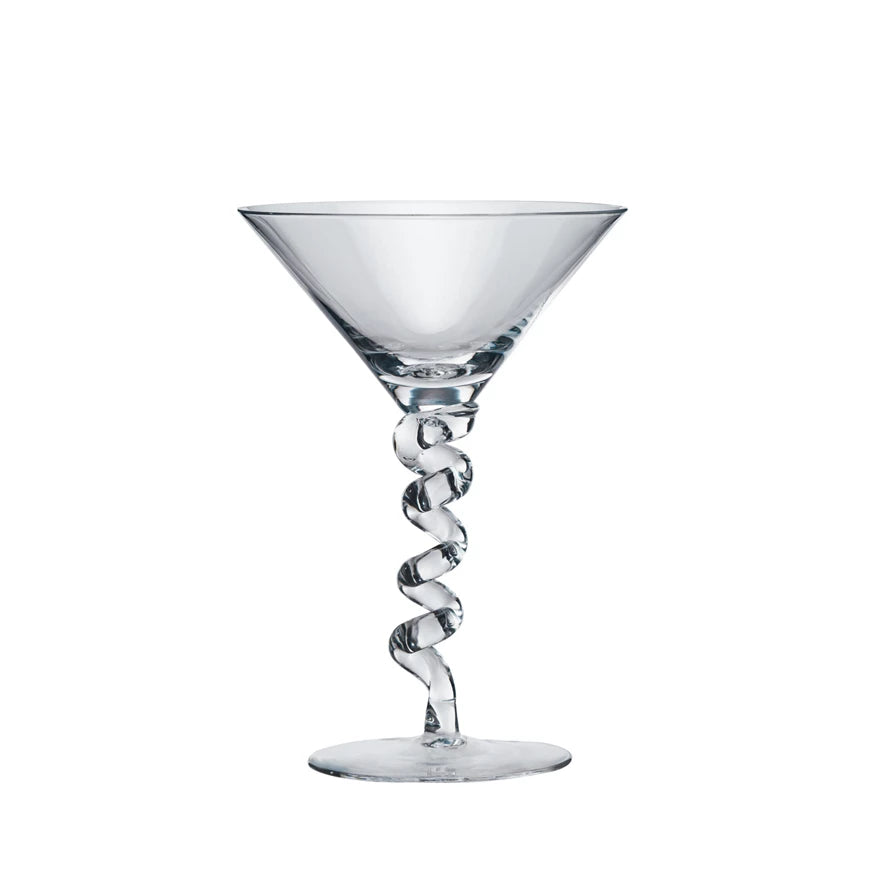 Swirl Stemmed Martini Glass - The Pep Line