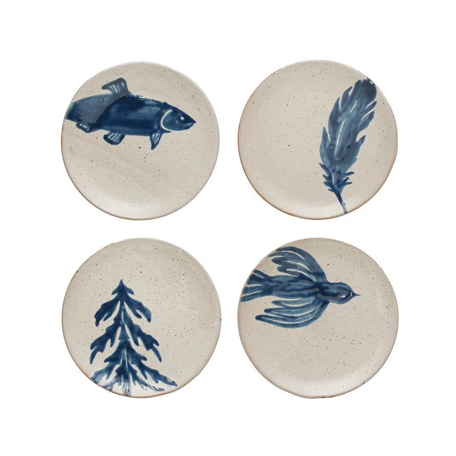 Blue Painted Mini Plates – The Pep Line